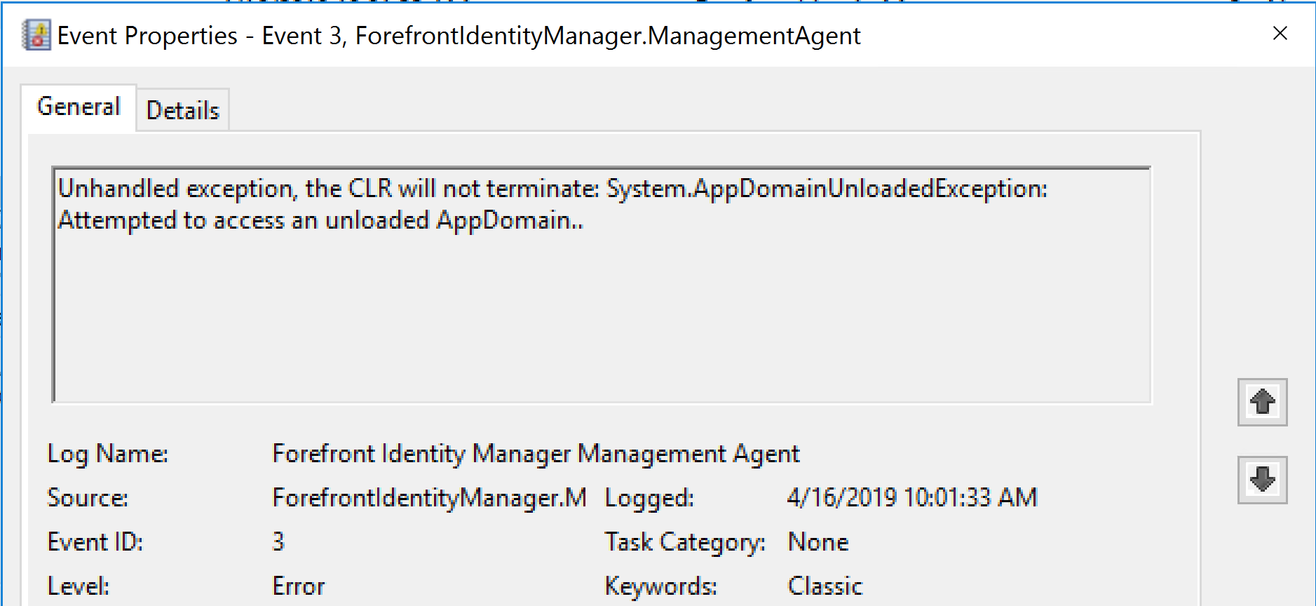 Forefrontmicrosoft Identity Manager Attempted To Access An Unloaded Appdomain