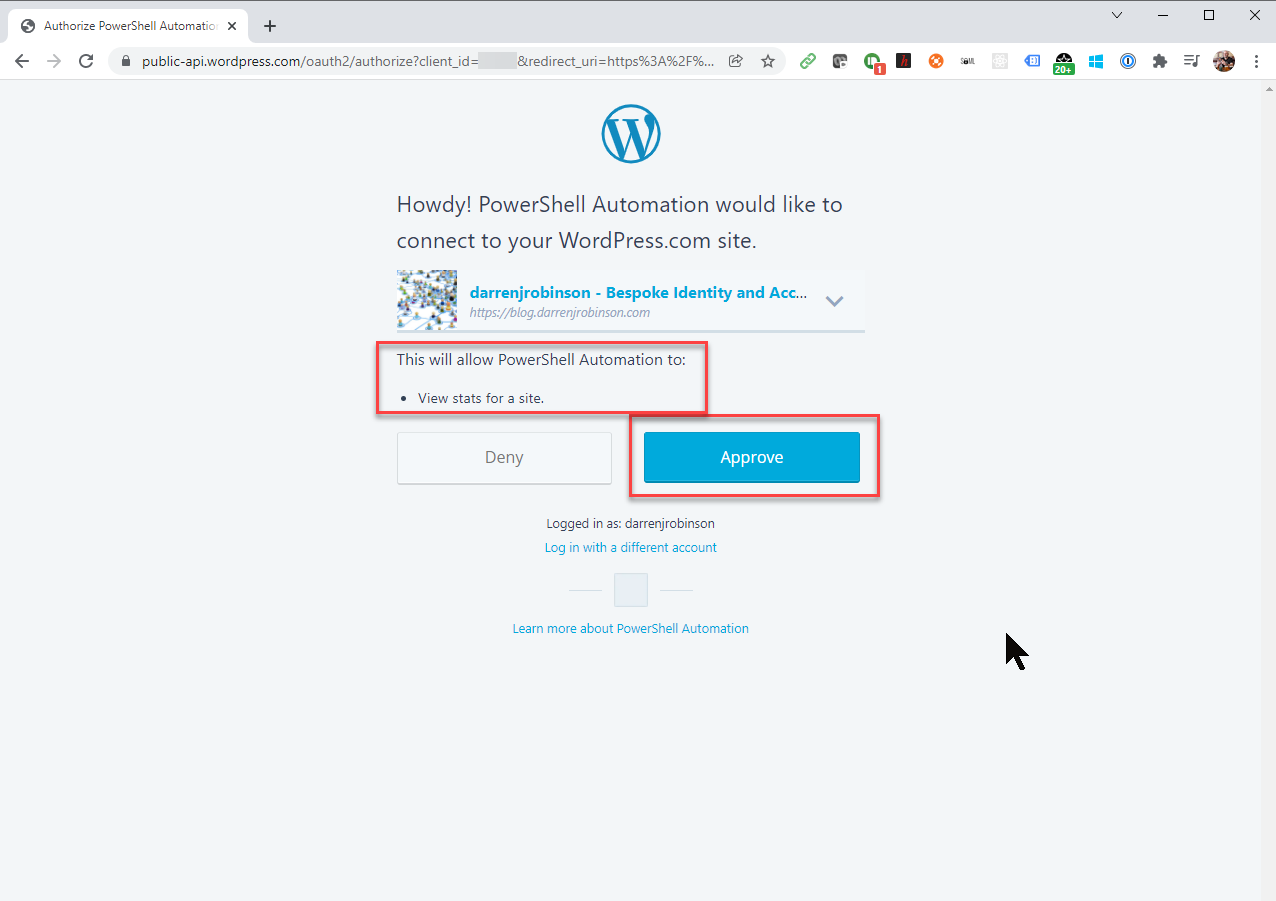 Using WordPress API's with PowerShell - darrenjrobinson - Bespoke Identity and Access Management ...