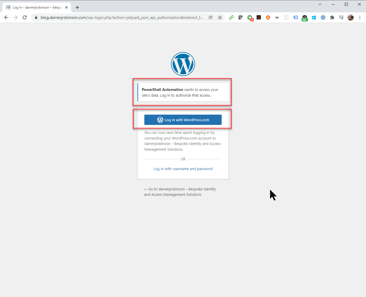 Using WordPress API's with PowerShell - darrenjrobinson - Bespoke Identity and Access Management ...