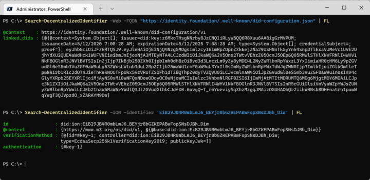 Decentralized Identity Searcher PowerShell Module - darrenjrobinson - Bespoke Identity and ...